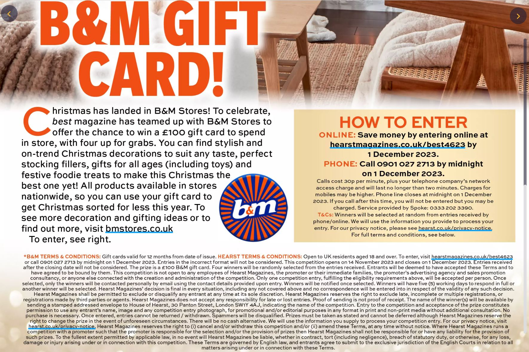 E:01/21 Win a £100 B&M gift card [Best 46] — MoneySavingExpert Forum