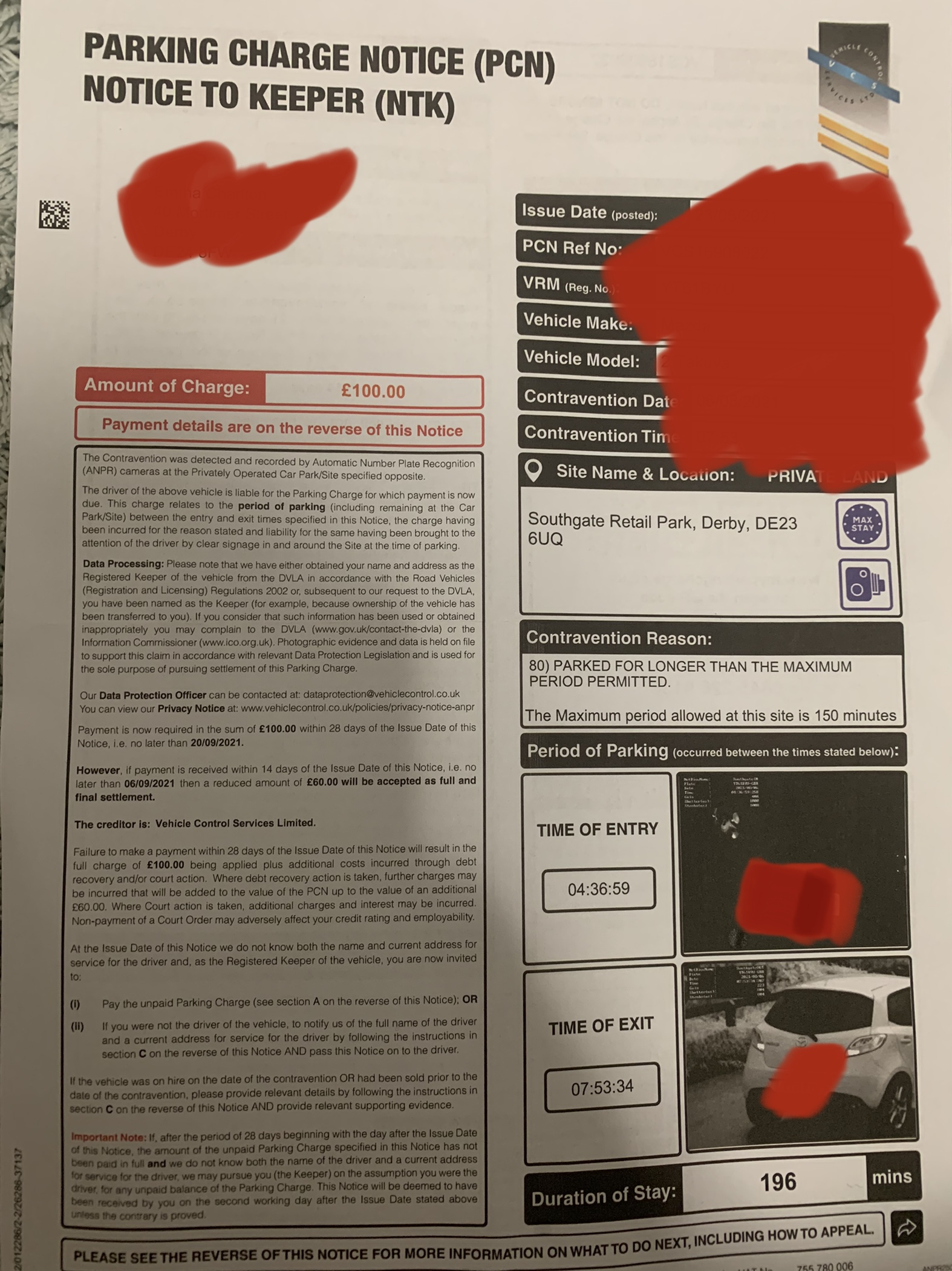 VCS excell pcn ntk unfair ticket — MoneySavingExpert Forum