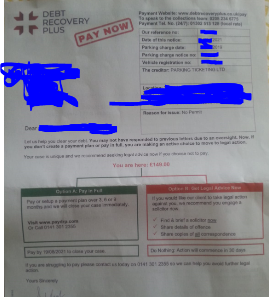 DRP - Instructing to seek legal advice as 'moving to legal action ...