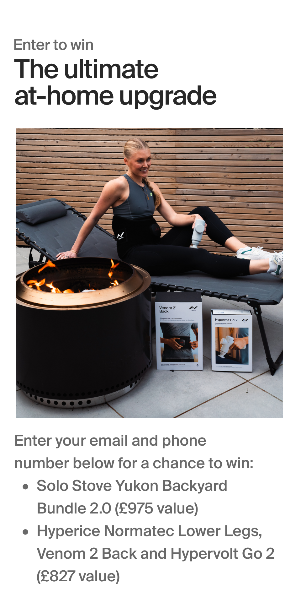 E: 08/04 Win a Solo Stove x Hyperice bundle worth £1800 ...