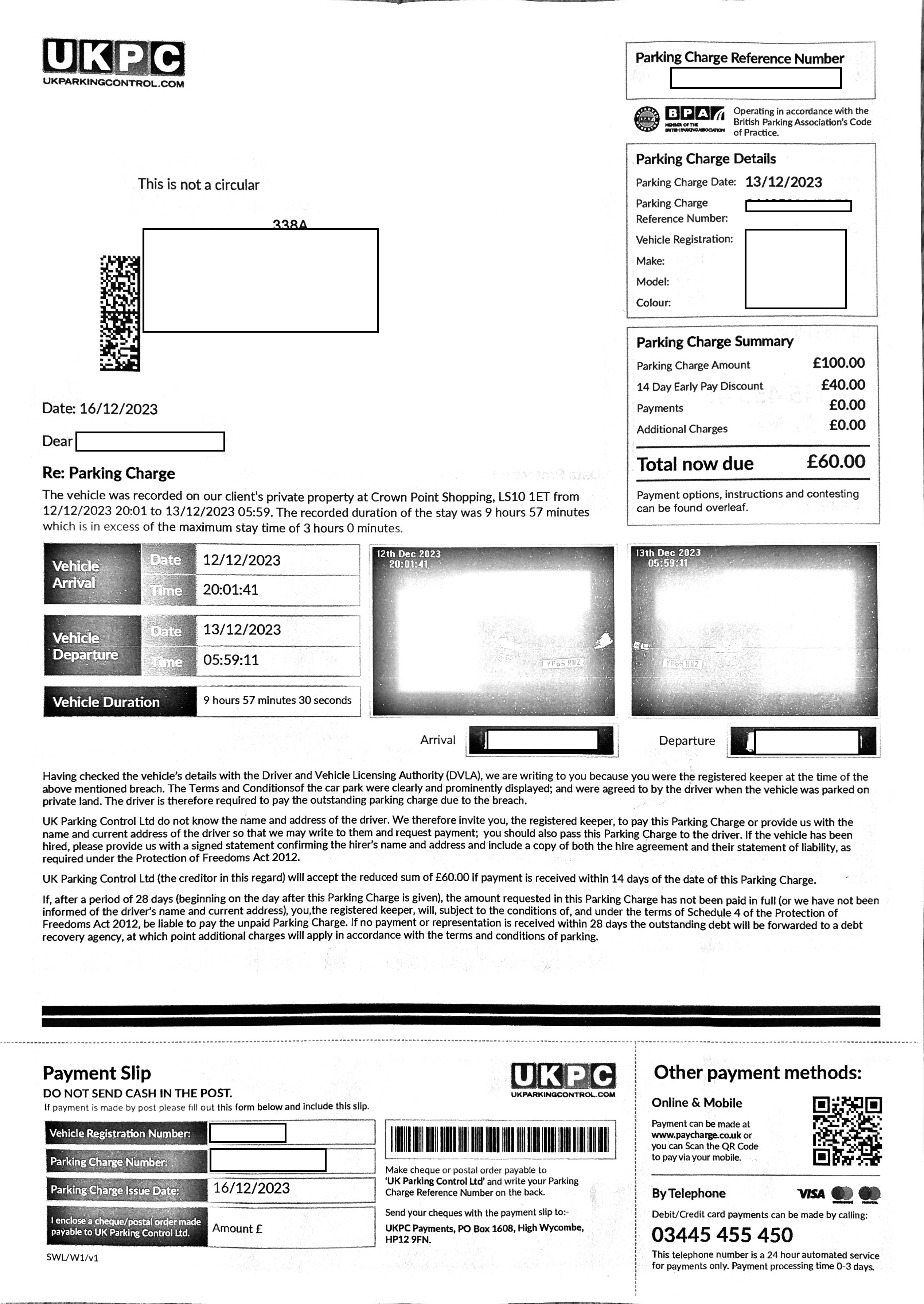 UKPC parking charge whilst working on site — MoneySavingExpert Forum