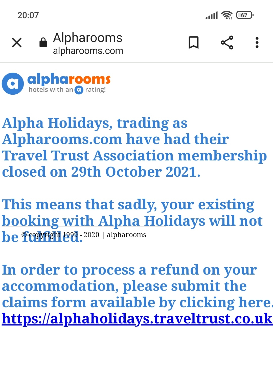 Alpharooms seems to have ceased trading — MoneySavingExpert Forum