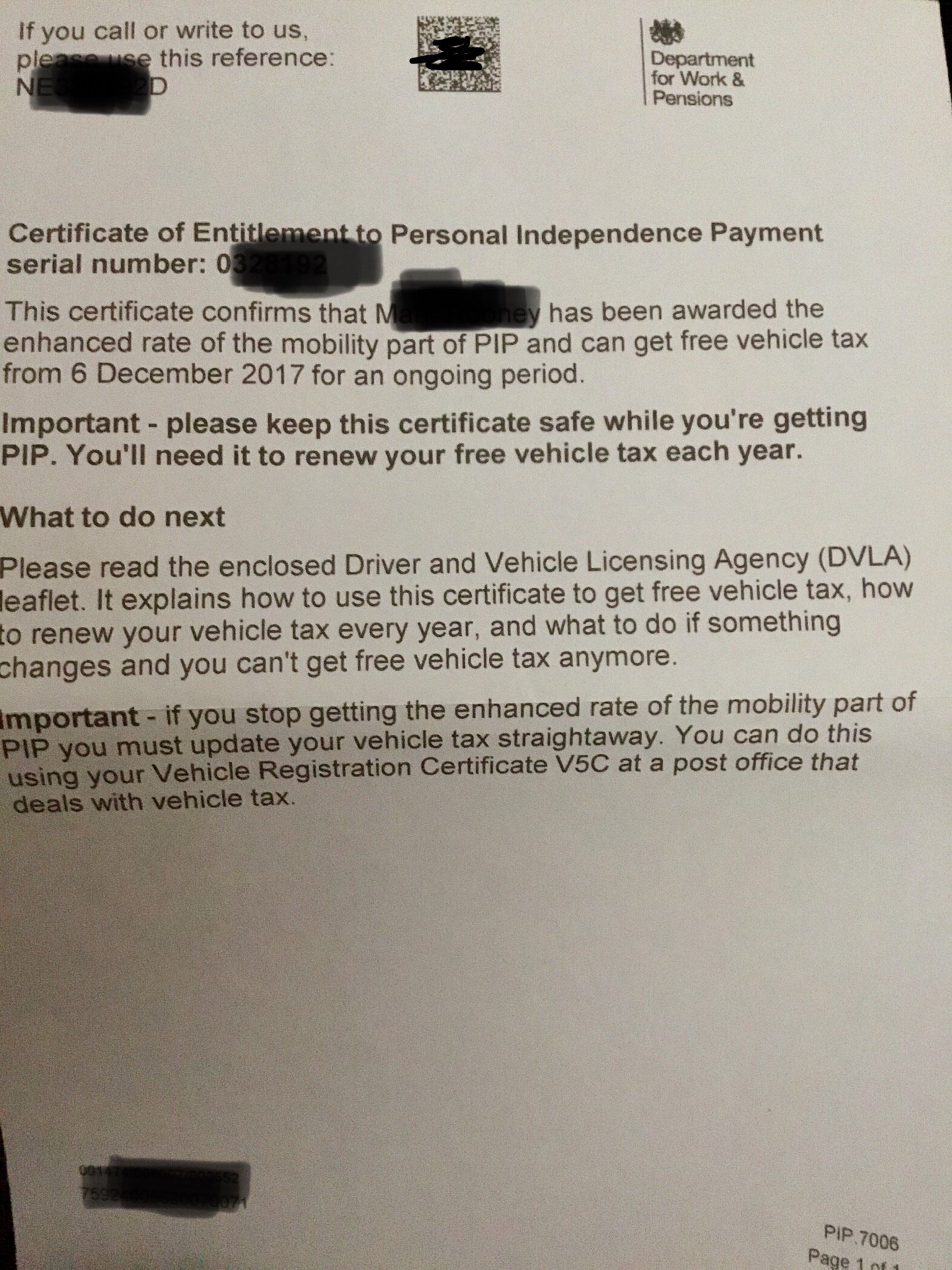 Vehicle Excise Duty And Enhanced PIP Award MoneySavingExpert Forum