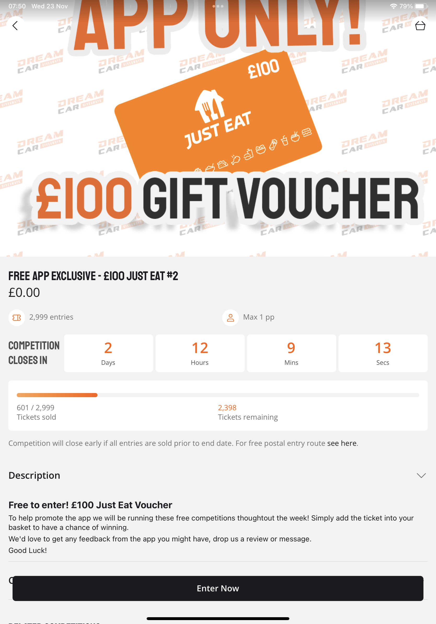 E: 25/11 Win £100 Just Eat voucher (app required) — MoneySavingExpert Forum