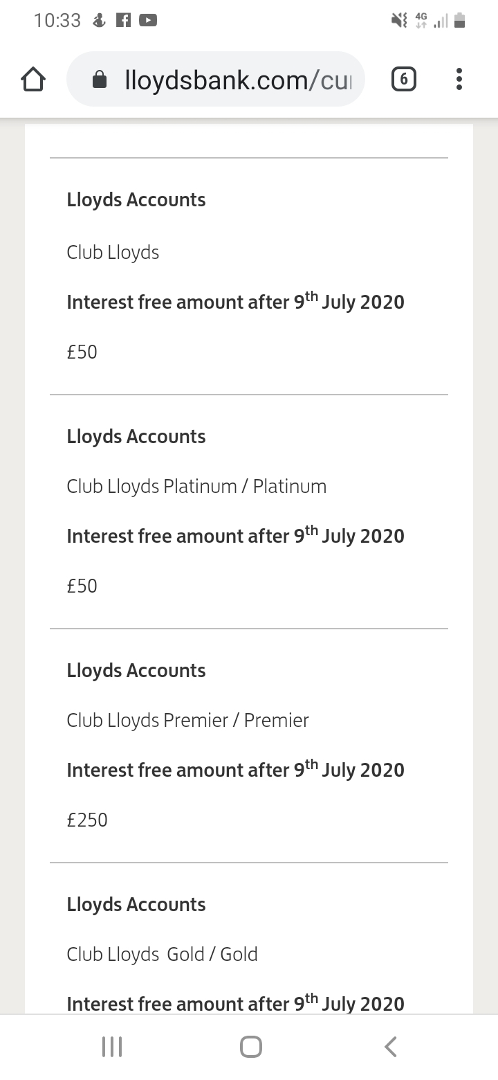 Interest free overdraft — MoneySavingExpert Forum