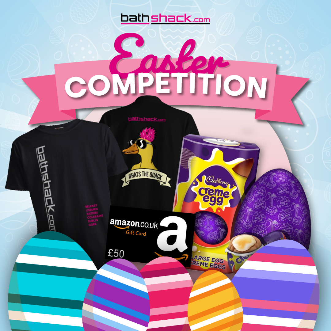 E: 05/04 WIN A BATHSHACK T-SHIRT, EASTER EGG & £50/€50 Amazon Voucher ...