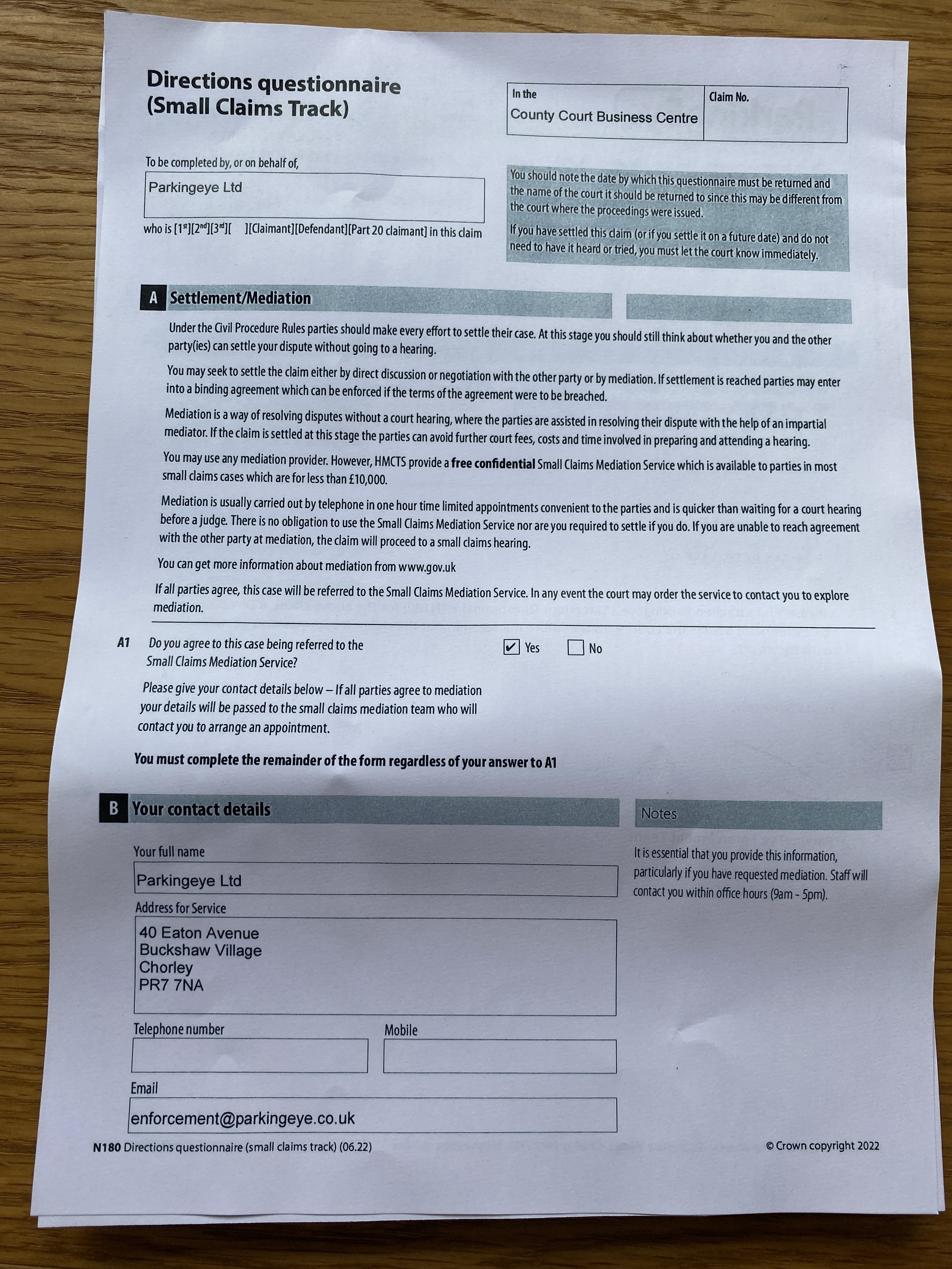 Should I Write a Defence for a Claim Form or Should I Pay? (Parkingeye ...