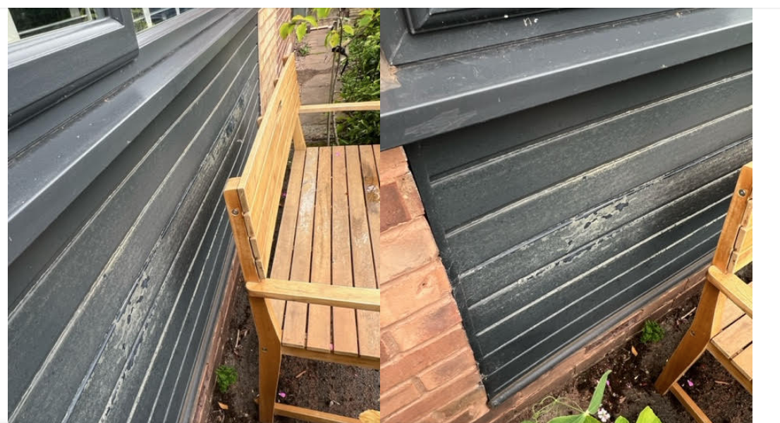 Faulty Cladding. Blame with the fitter or manufacturer ...