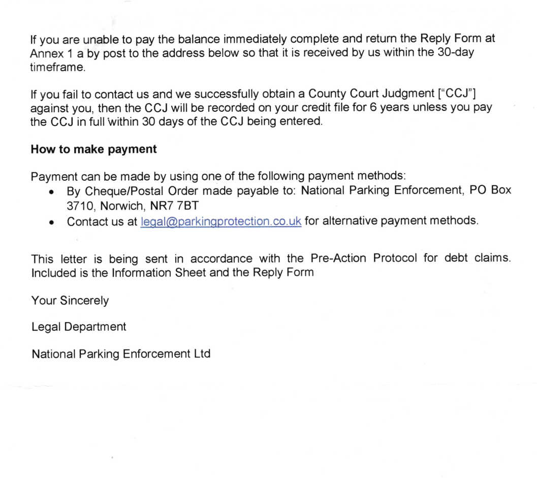 Is This A Real Letter Before Action Claim National Parking 