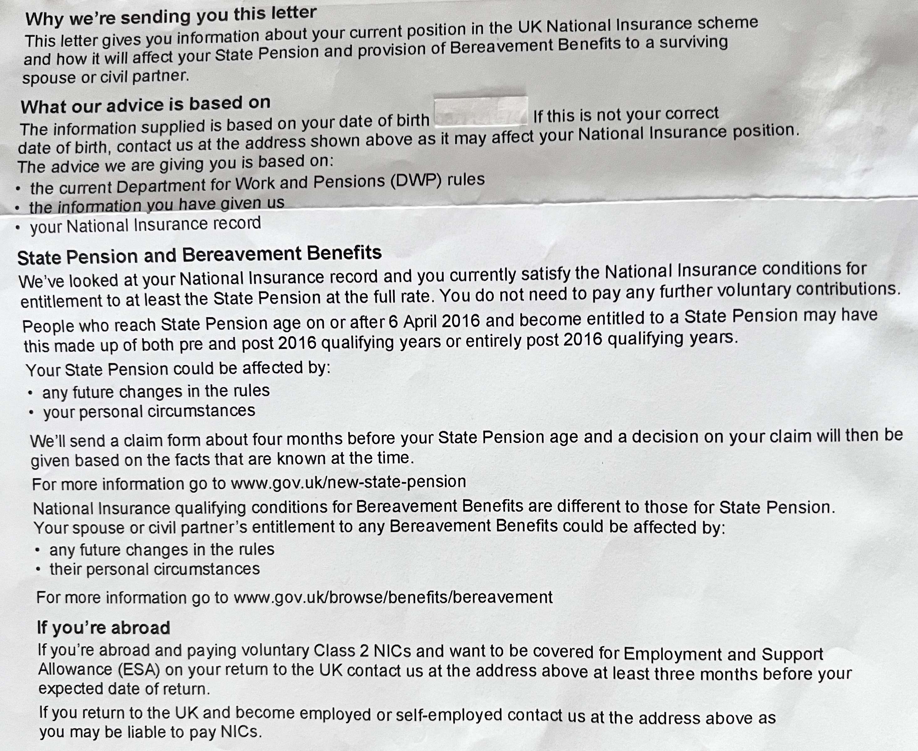 Current Position In The UK National Insurance Scheme ...