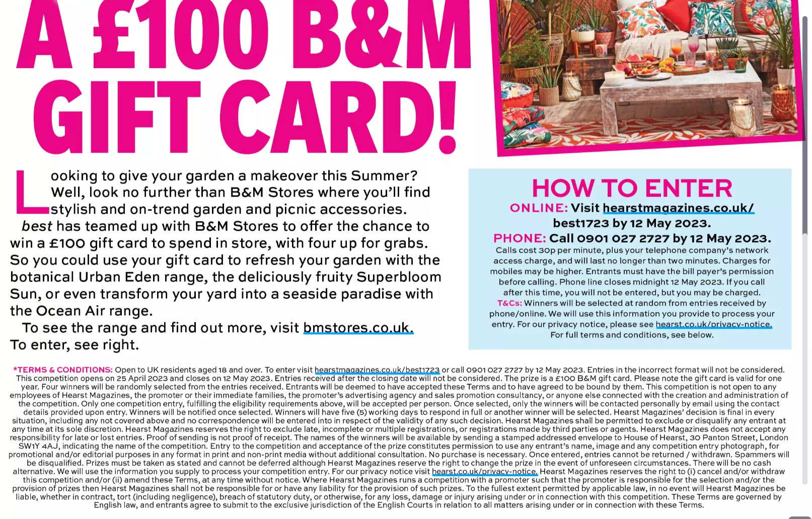 E:12/05 Win a £100 B&M Gift card [Best 17] — MoneySavingExpert Forum