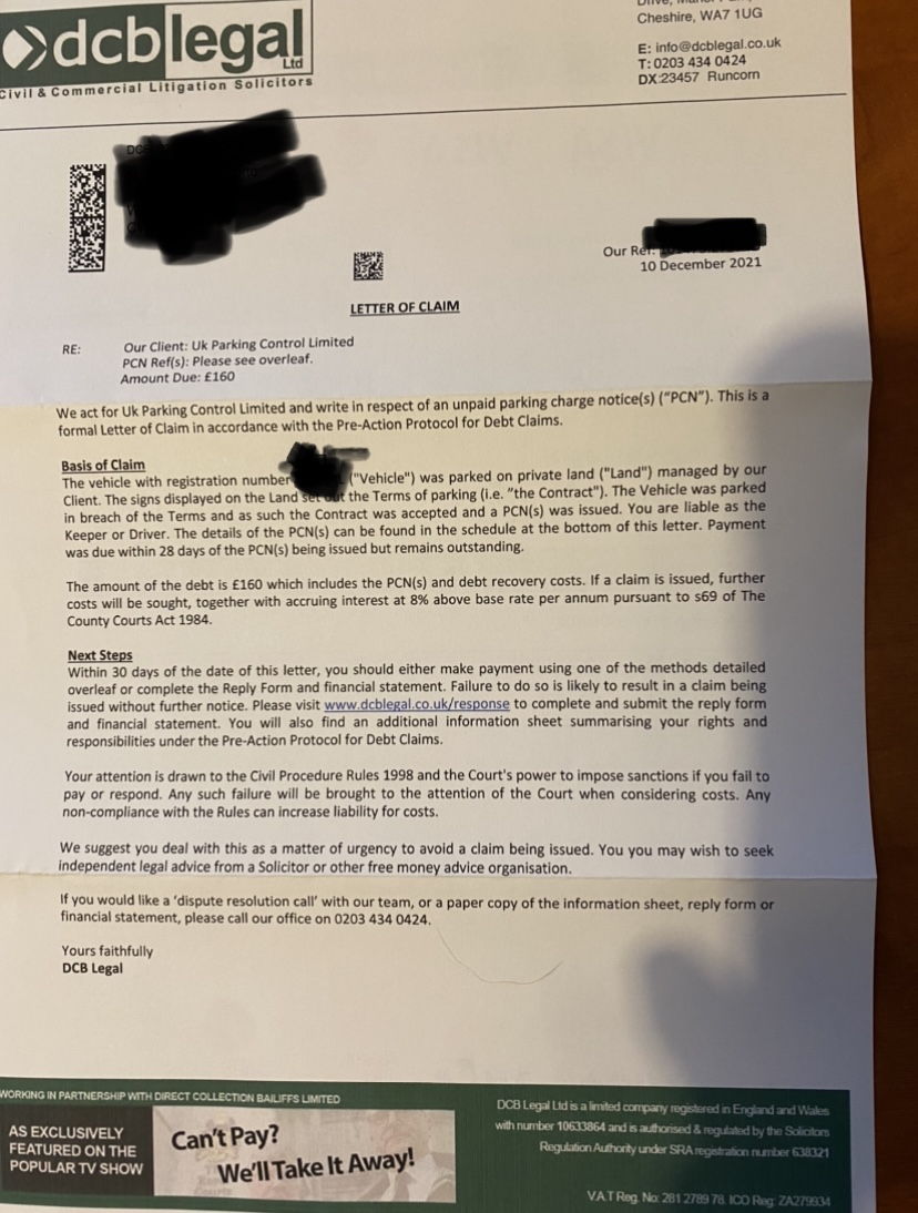 DCBL ‘LETTER OF CLAIM’ (PCN) — MoneySavingExpert Forum