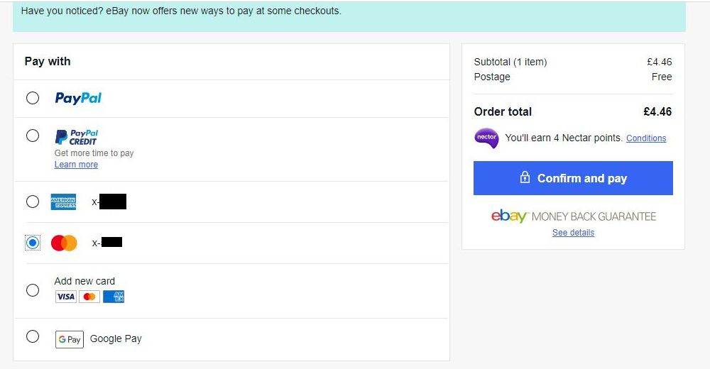 Has eBay changed the payment process? — MoneySavingExpert Forum