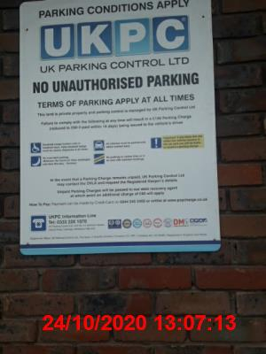 UKPC parking over marked bay in the rush hour and full car park ...